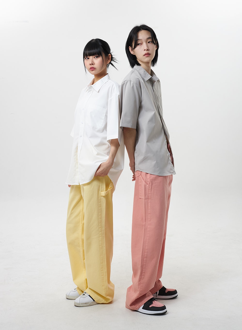 Color Cotton Pants Unisex CY318 - Korean Women's Fashion | LEWKIN