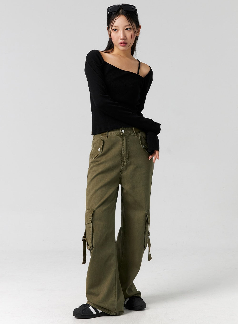 Cargo Wide Leg Pants CG303