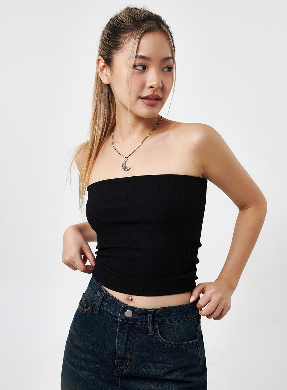 Basic Tube Top CY331 - Korean Women's Fashion | LEWKIN