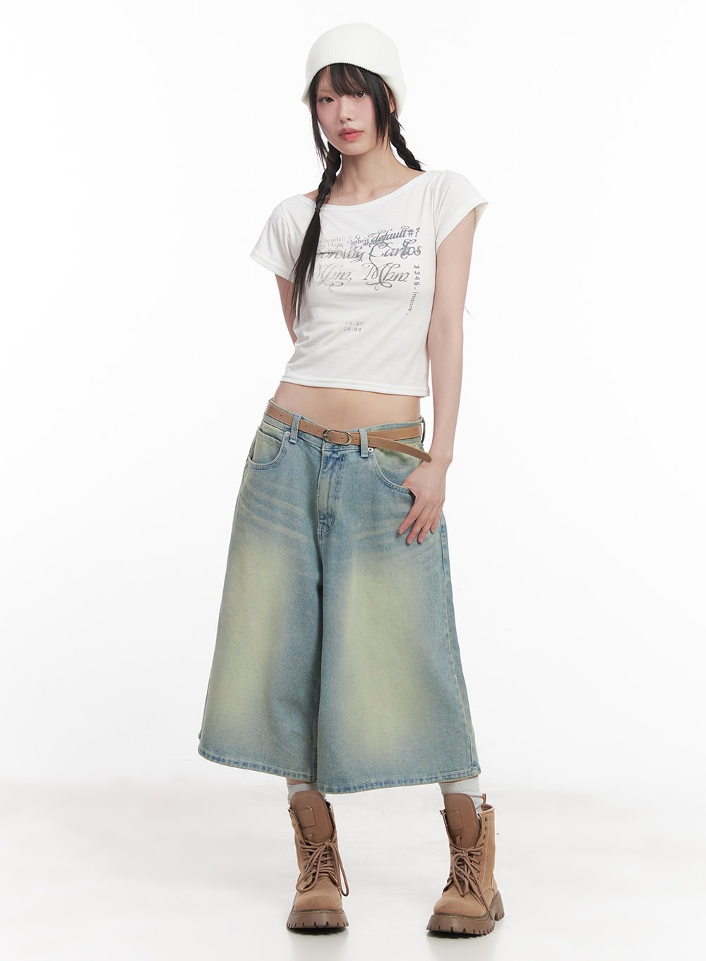 Light-Wash Baggy Jorts CU505 - Acubi style | LEWKIN