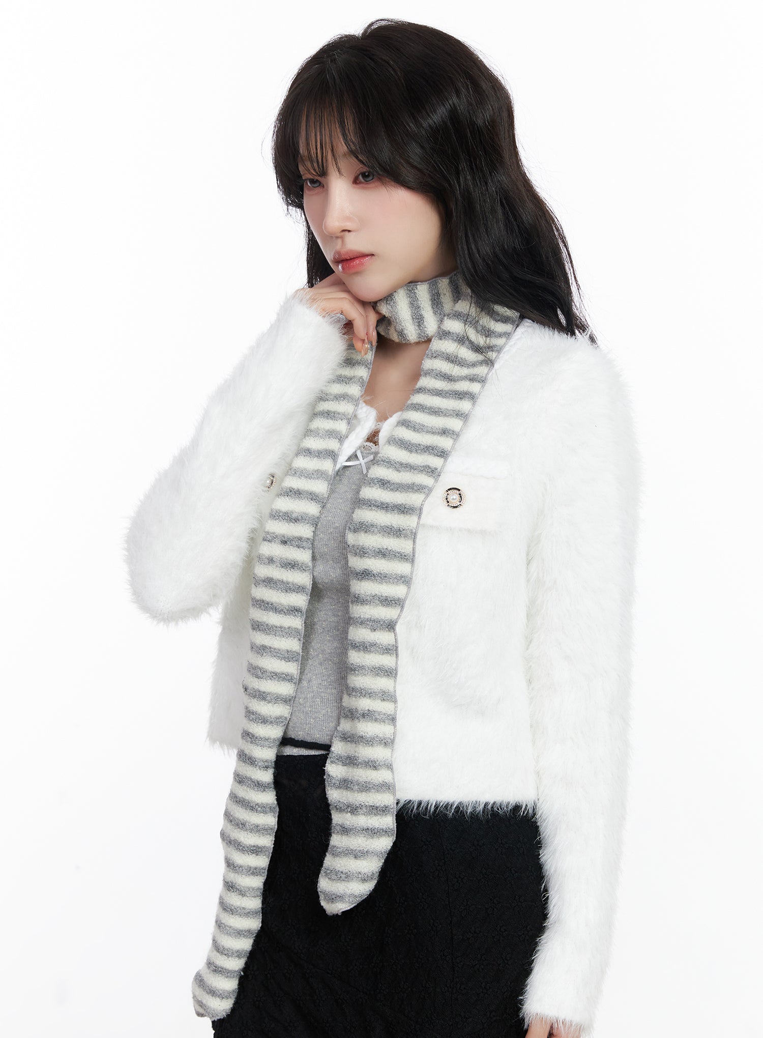 Striped Scarf CJ527 - Acubi style | LEWKIN