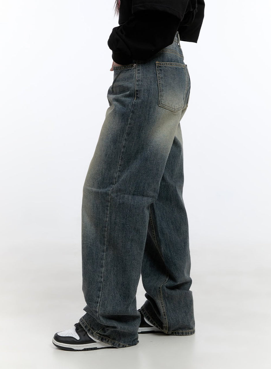 Poppy Retro Wash Baggy Jeans CS410 - Acubi style | LEWKIN