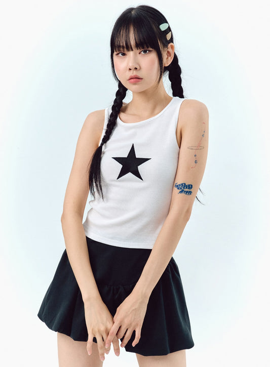 Star Graphic Tank Top IL328 - Acubi style | LEWKIN