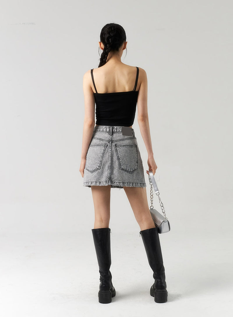 Thin Strap Cropped Top CU320