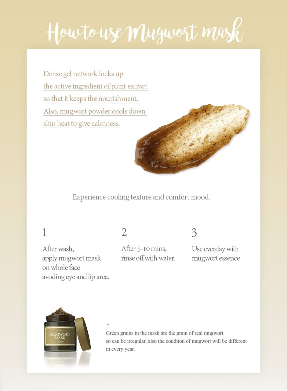 Mugwort Mask (110g) - I'm from | K-BEAUTY – LEWKIN