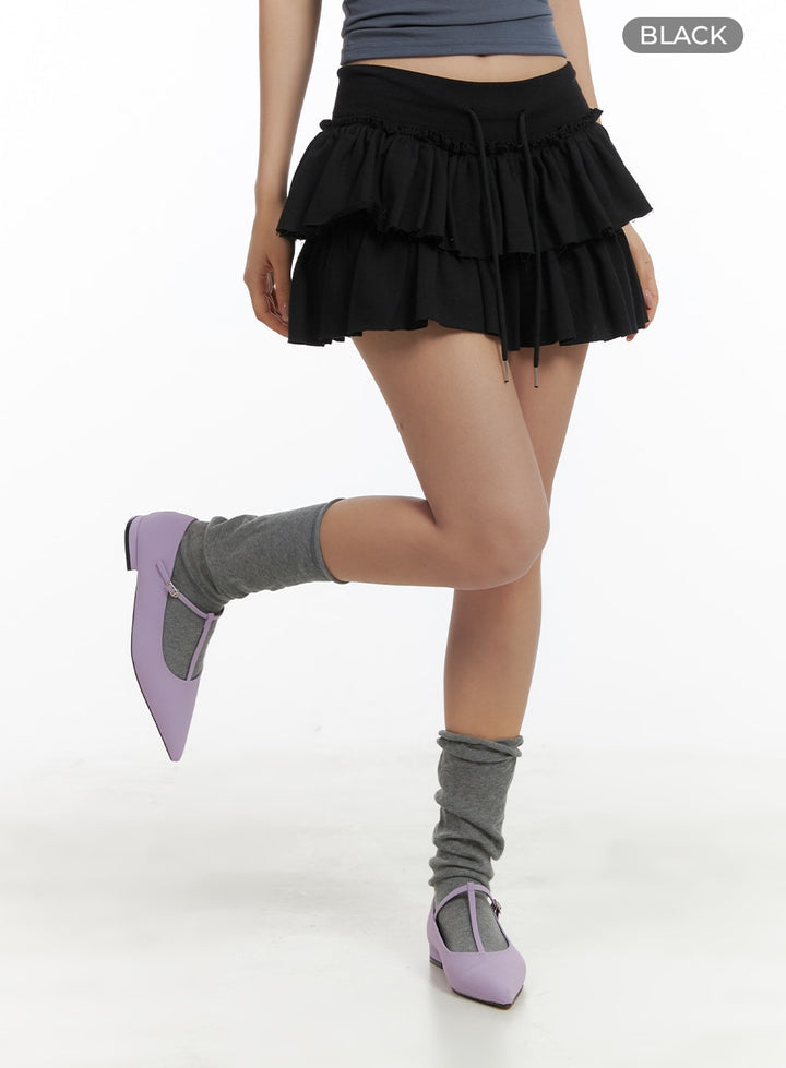 String Frill Mini Skort CA409 - Korean Women's Fashion | LEWKIN