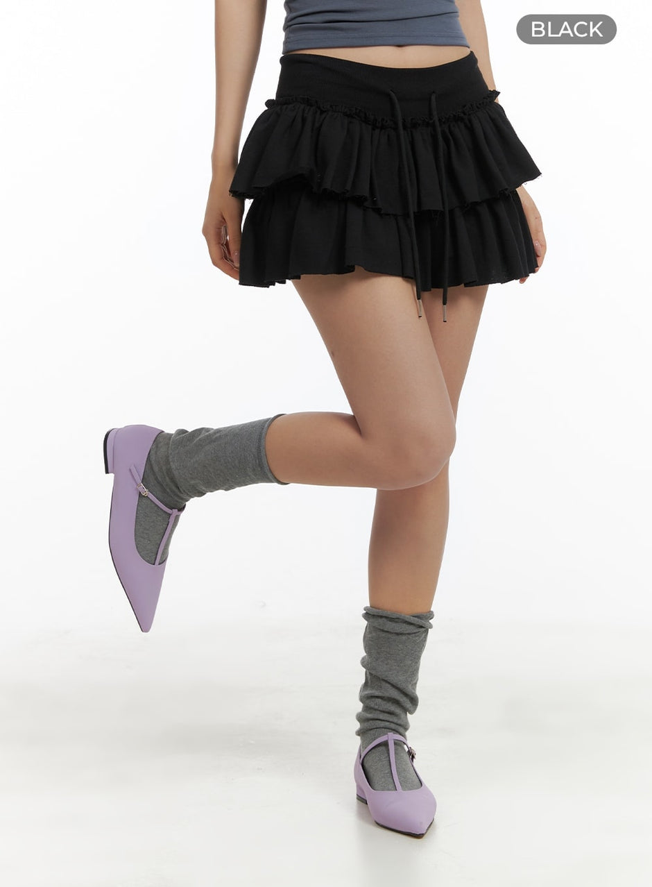 String Frill Mini Skort CA409 - Korean Women's Fashion | LEWKIN