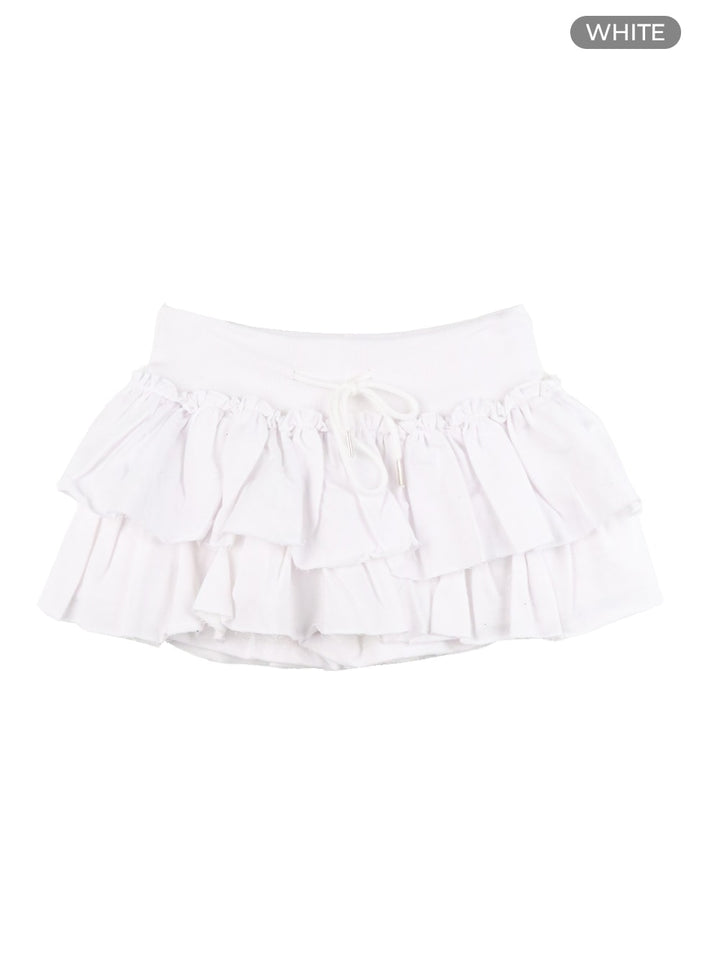 String Frill Mini Skort CA409 - Korean Women's Fashion | LEWKIN
