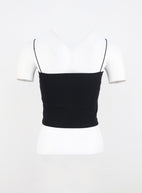 Thin Strap Cropped Top CU320 - Acubi style | LEWKIN
