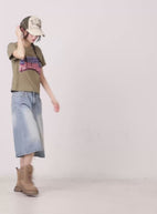 Washed Wide-Leg Jorts CG507 - Acubi style | LEWKIN