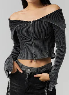 Off-Shoulder Ruched Side Mini Dress IJ327