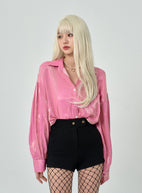 Glowy Long Blouse BN22 - K-Pop style | LEWKIN